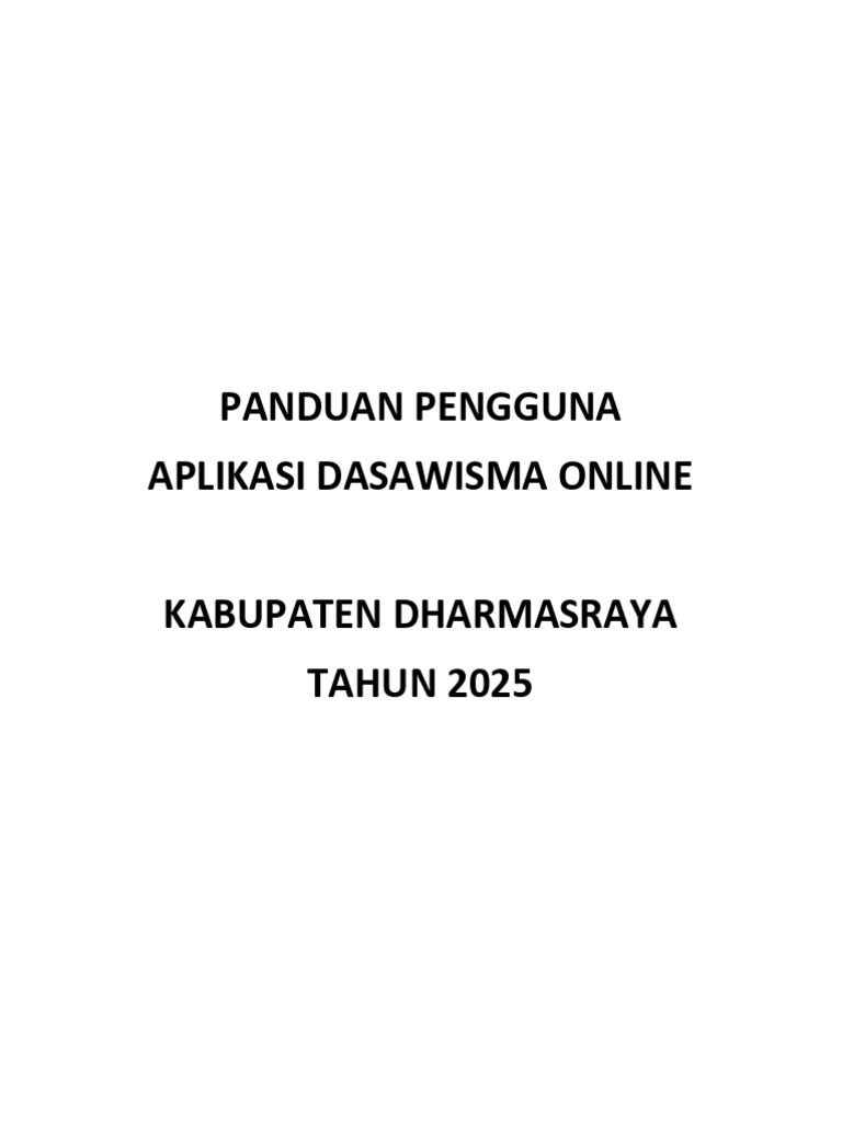 Panduan Pengguna Dasawisma Online | PDF