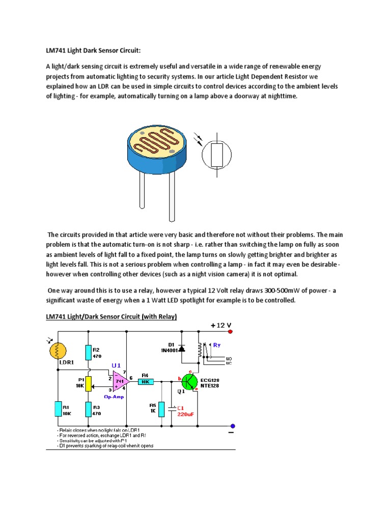 LM741 | Operational Amplifier | Relay