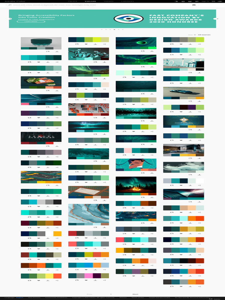 Color Palette, The Color Scheme for Artists Adobe Color 4 | PDF
