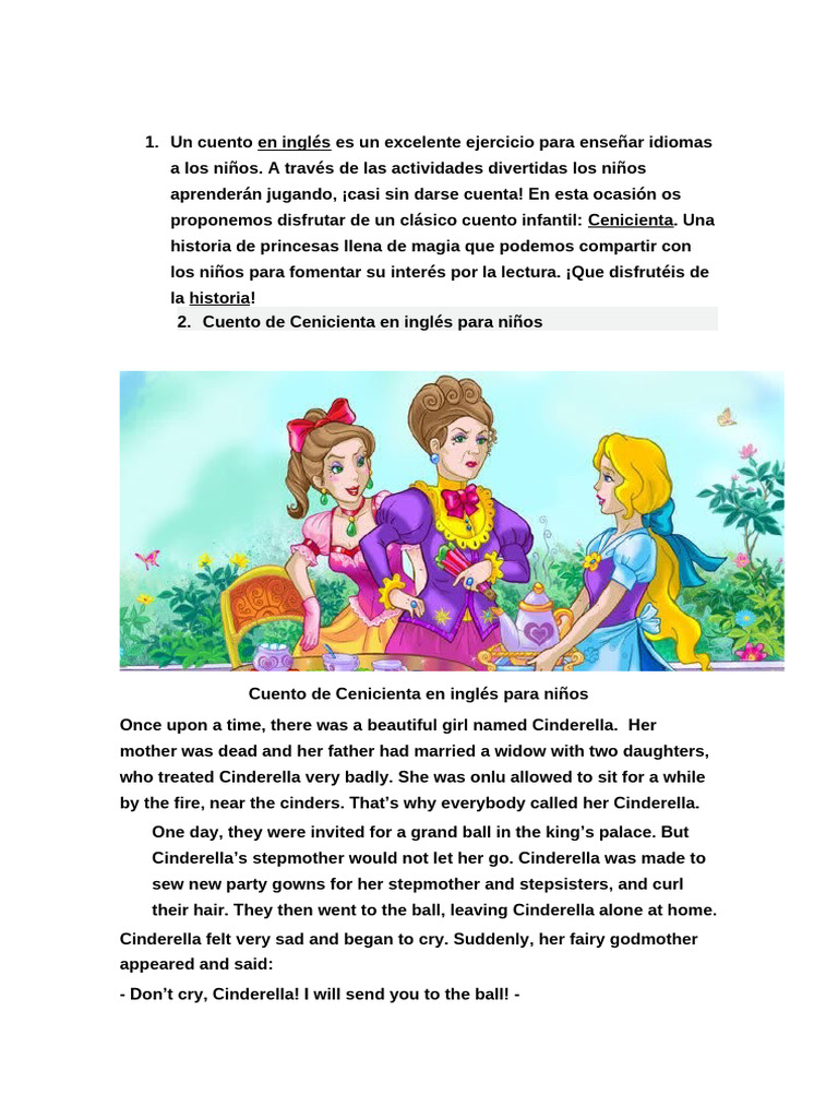 Cenicienta en Español e Inggles | PDF