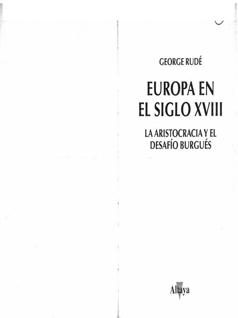 Rude George - Europa en El Siglo XVIII Comp | PDF