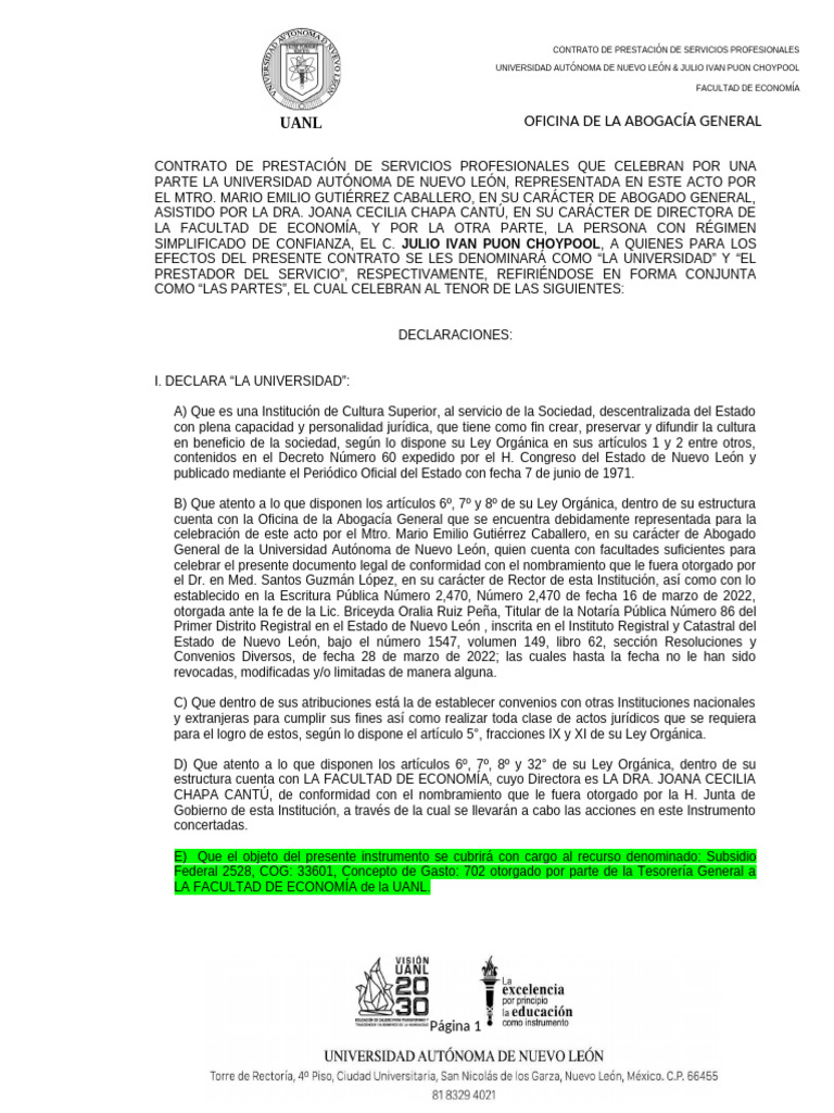 HONORARIOS - FAECO - Julio Ivan Puon Choypool | PDF | Jurisdicción ...