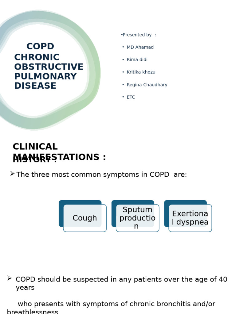 COPD Symptoms and Diagnosis Guide | PDF