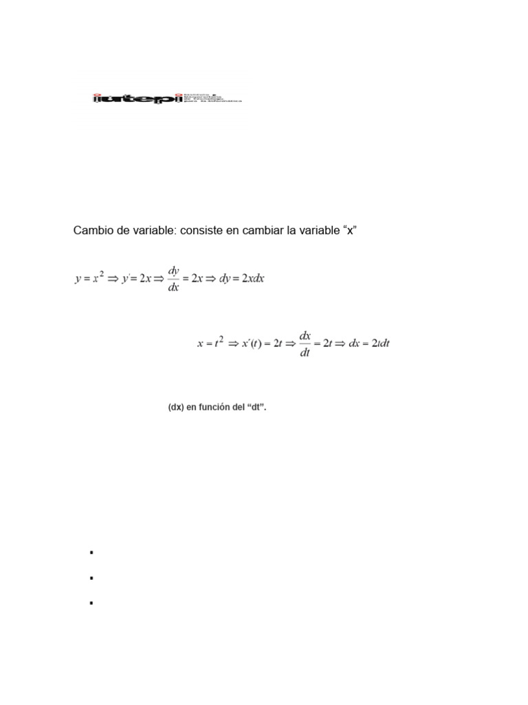 Integrales Por Cambio de Variable 2025 | PDF