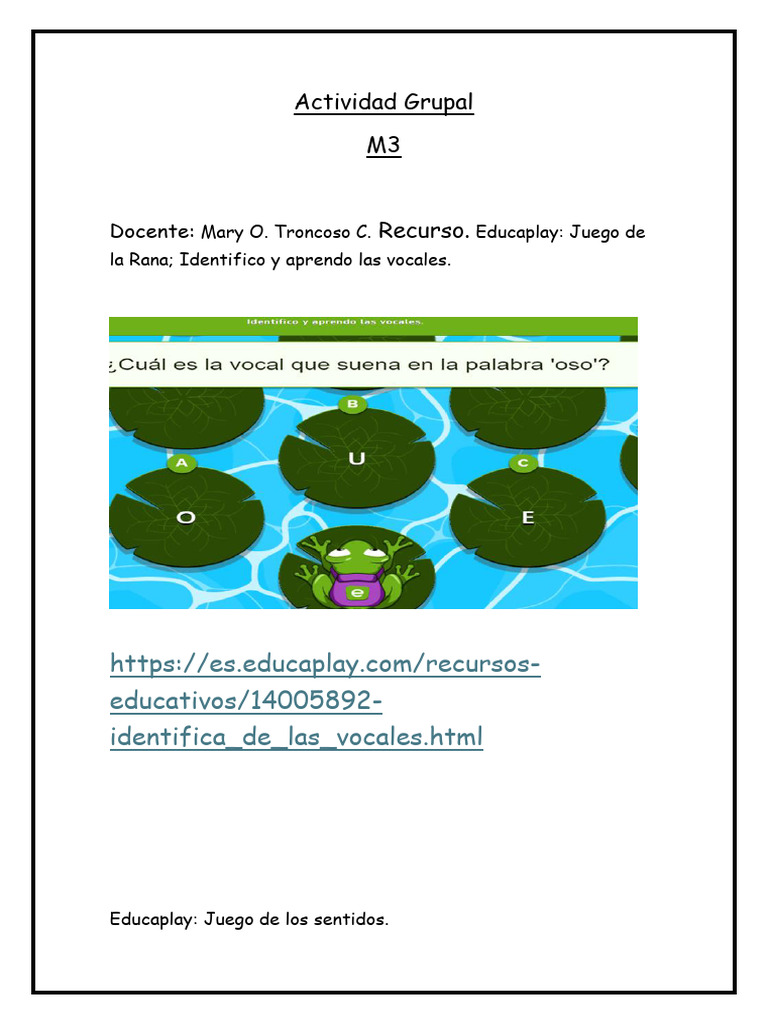 Actividades Educativas Interactivas | PDF