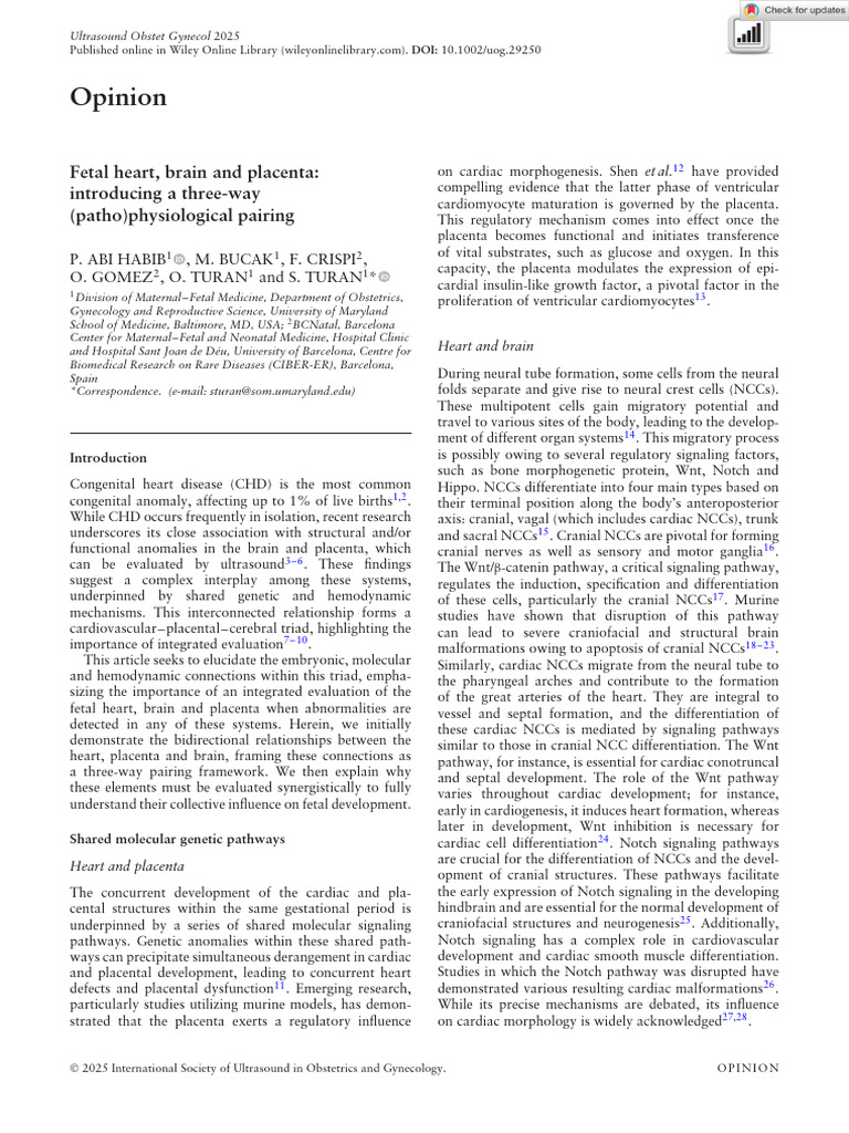 Ultrasound in Obstet Gyne - 2025 - Abi Habib - Fetal Heart Brain and ...