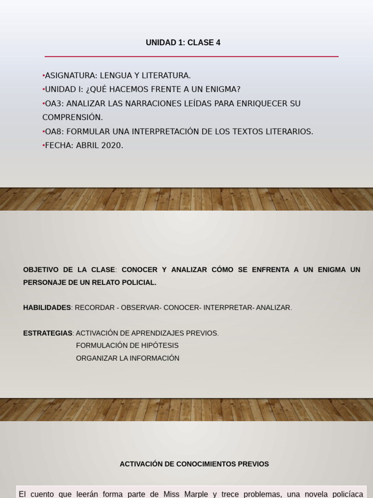 Análisis de Enigmas en Narrativas Policiales | PDF | Narración | Hipótesis