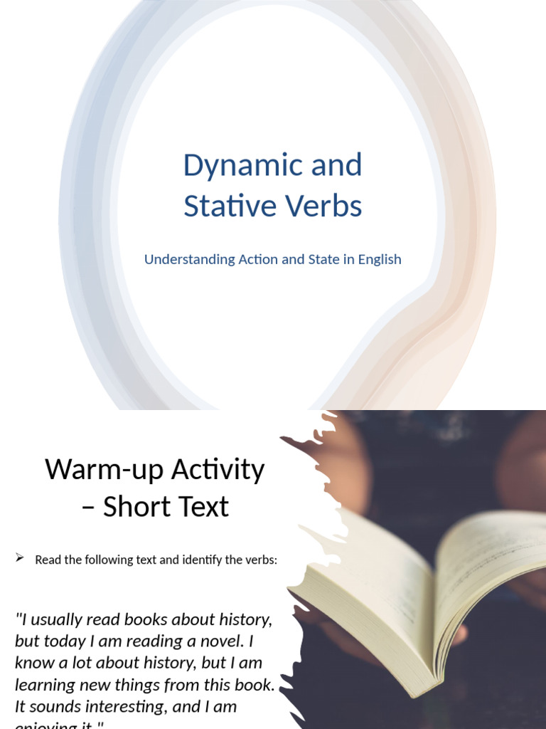Dynamic vs. Stative Verbs Explained | PDF | Linguistic Morphology ...