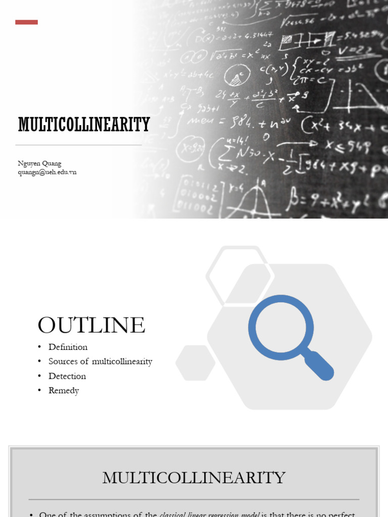 Lecture 4 - Multicolinearity | PDF | Multicollinearity | Ordinary Least Squares