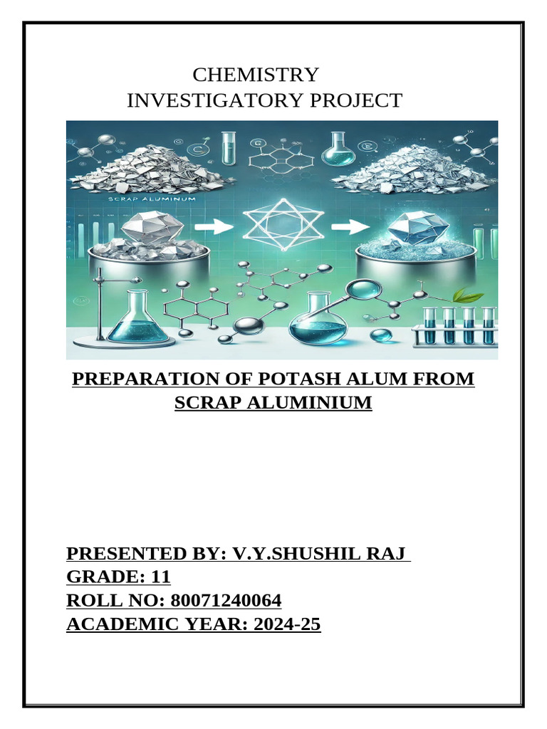Chemistry Investigatory Project (Final) | PDF | Aluminium | Materials