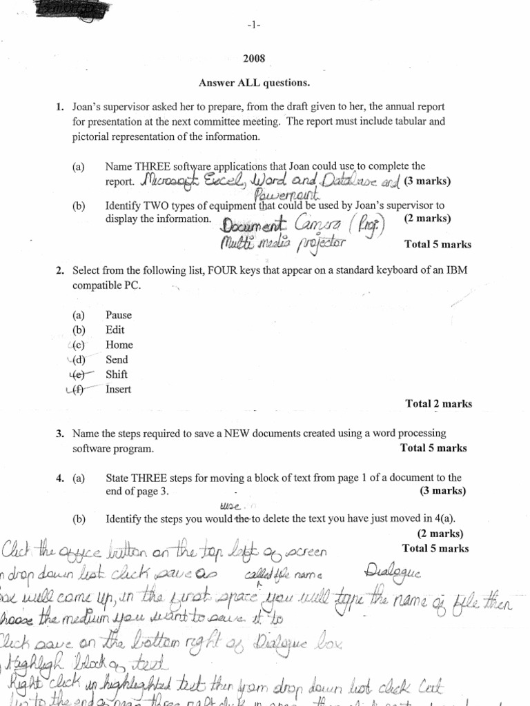 Csec Edpm 2008 | PDF