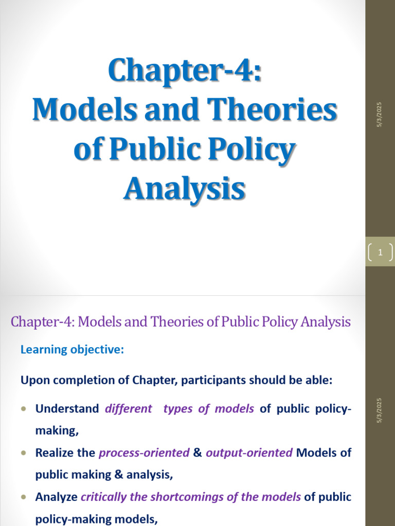 PP-Ch-4, 5 & 6 Public Policy Models, Particepation & Process by Mohamed ...
