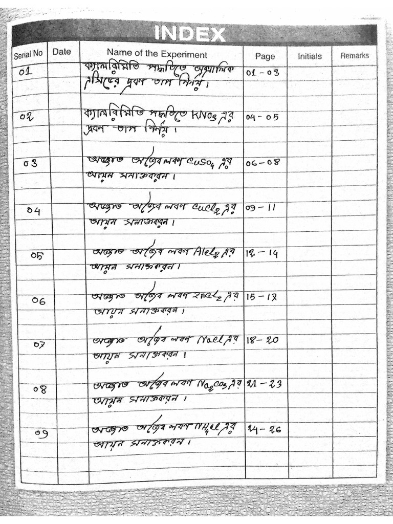 Chem 1 Practical | PDF
