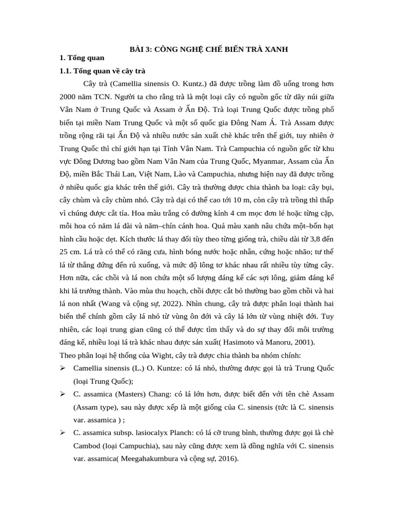 BÀI 1-CNCB Trà | PDF