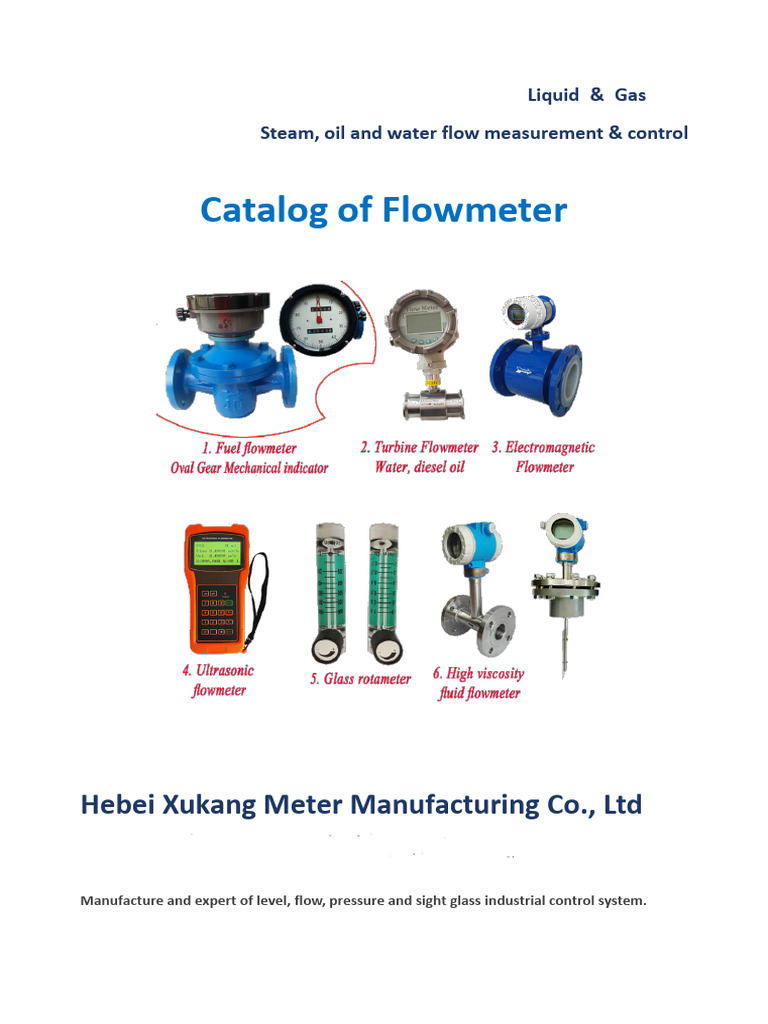 Flow Meter Catalog | PDF | Flow Measurement