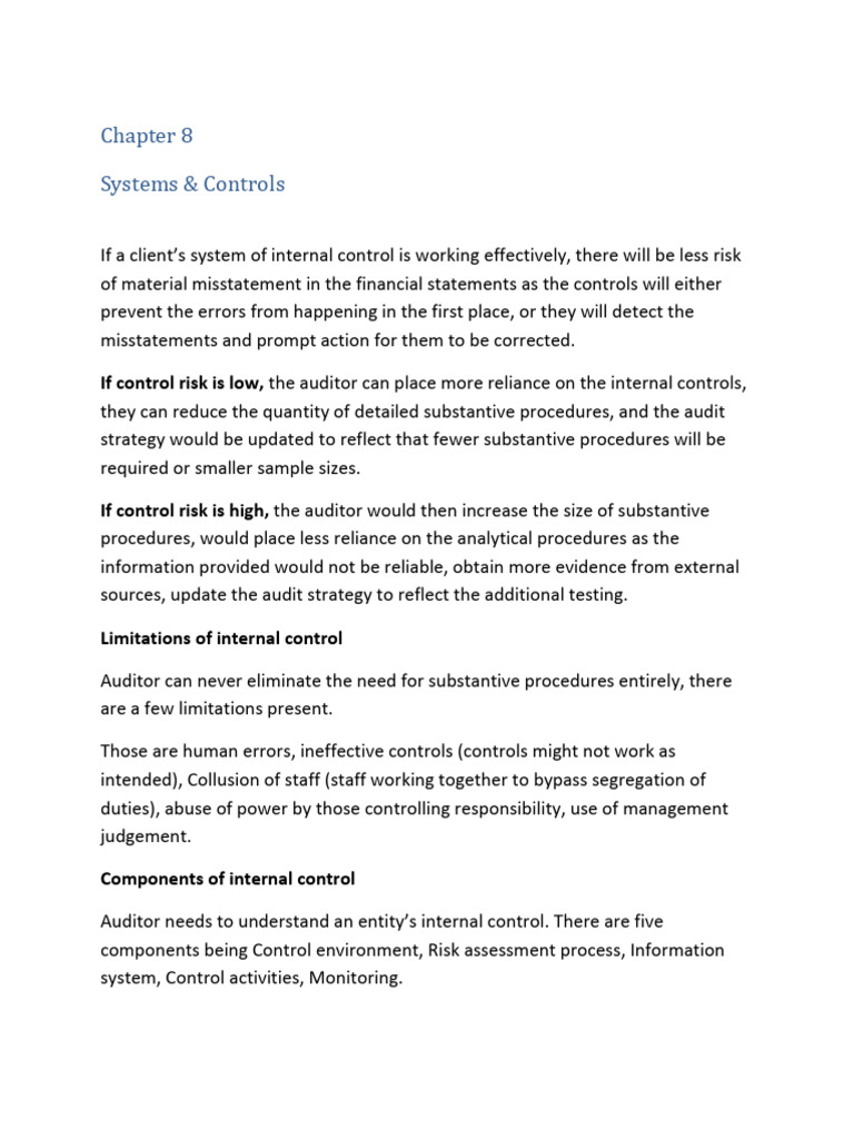 Understanding Internal Control Systems | PDF | Internal Control | Audit