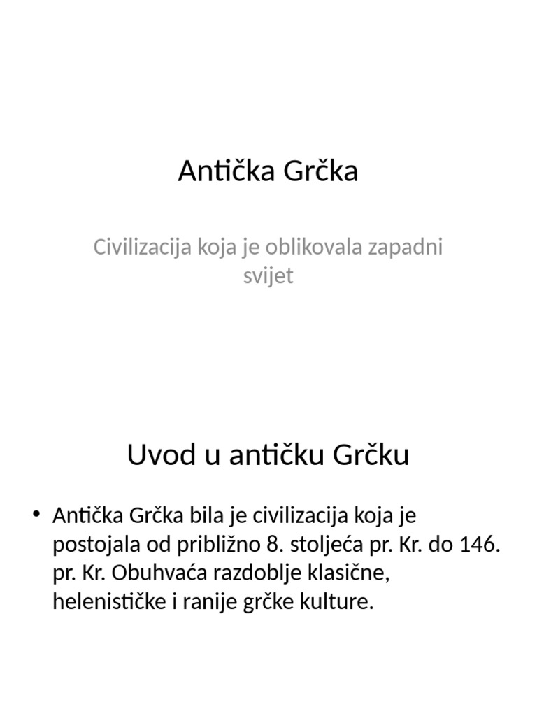 Anticka Grcka Prezentacija | PDF