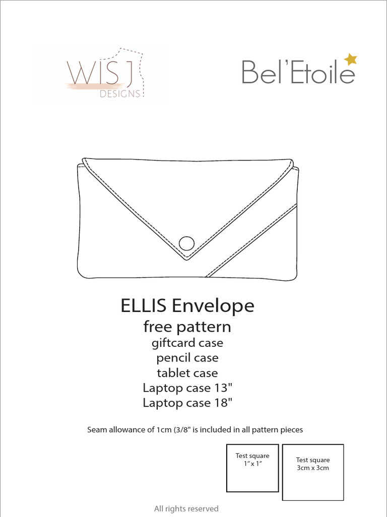 Ellis Envelope Case BelEtoile X WISJ Pattern A4 | PDF | Office Work ...