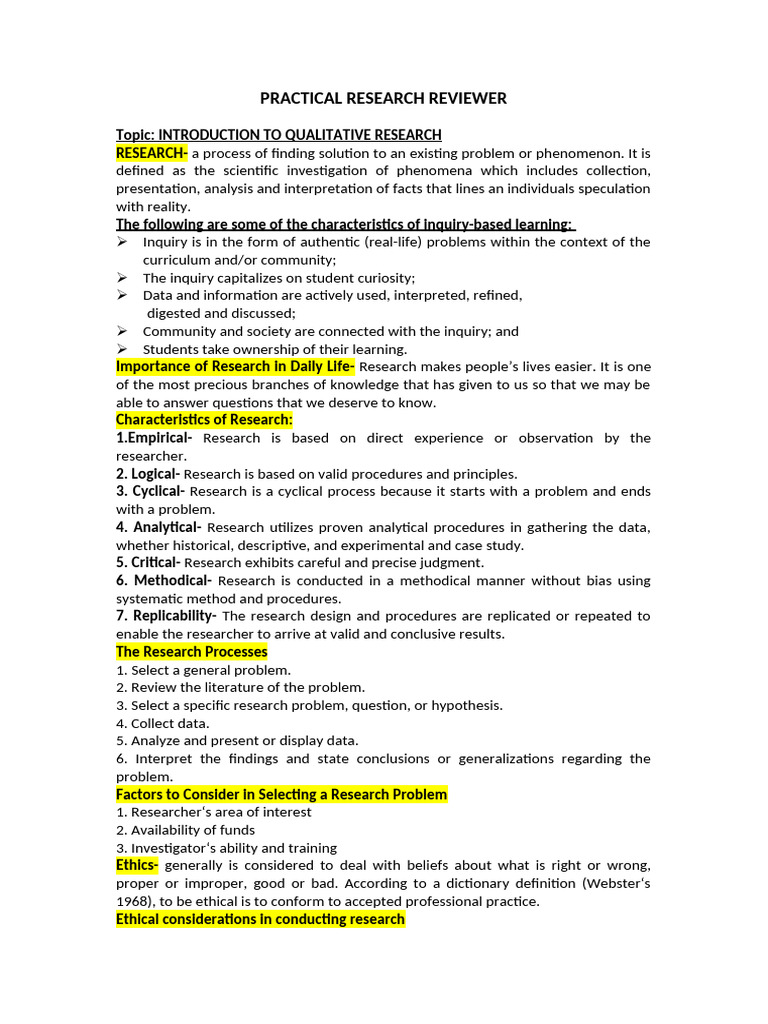 Introduction to Qualitative Research Guide | PDF | Methodology ...