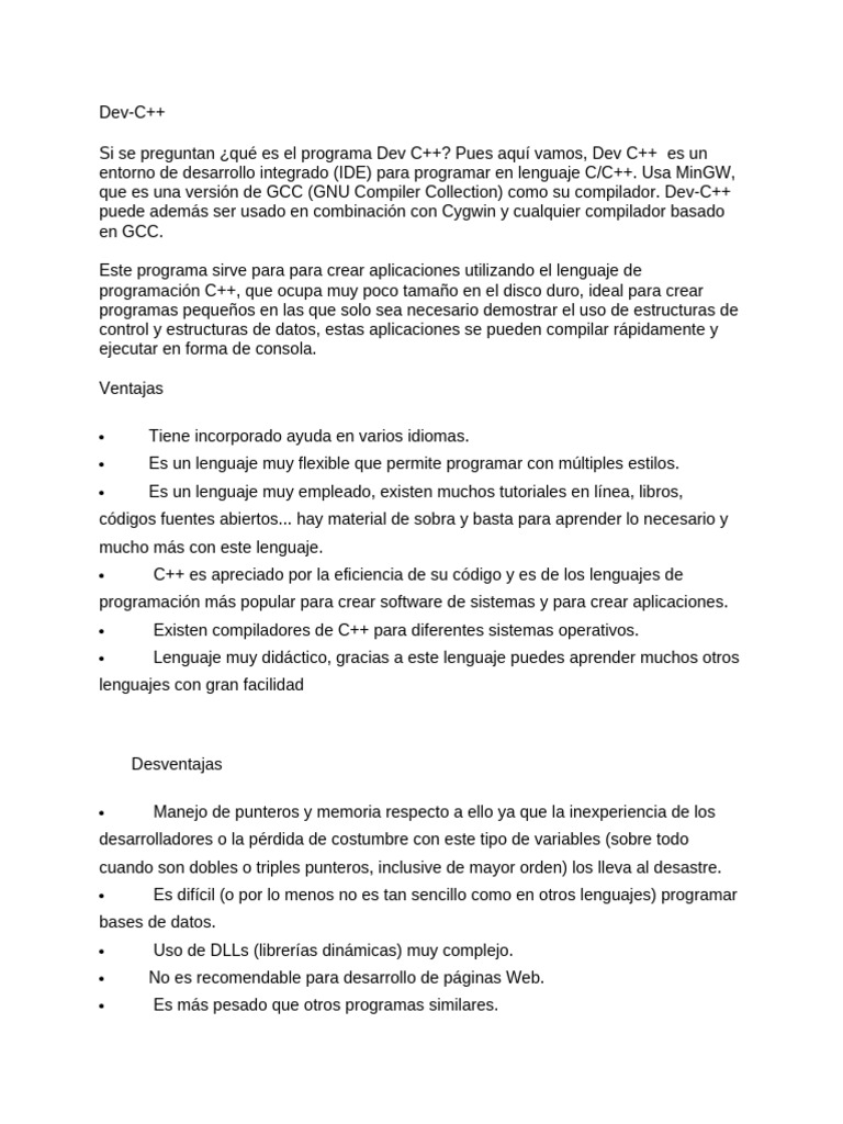 Dev-C | PDF | Programación | Programa de computadora
