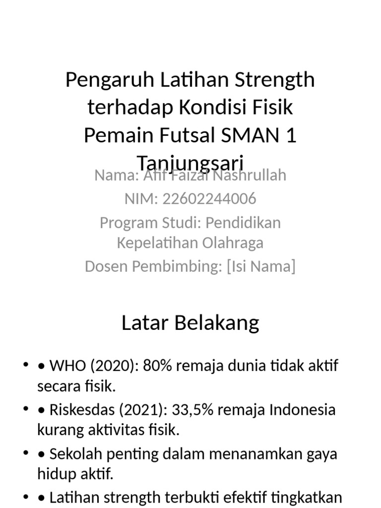 Presentasi Sempro Lengkap Afif | PDF
