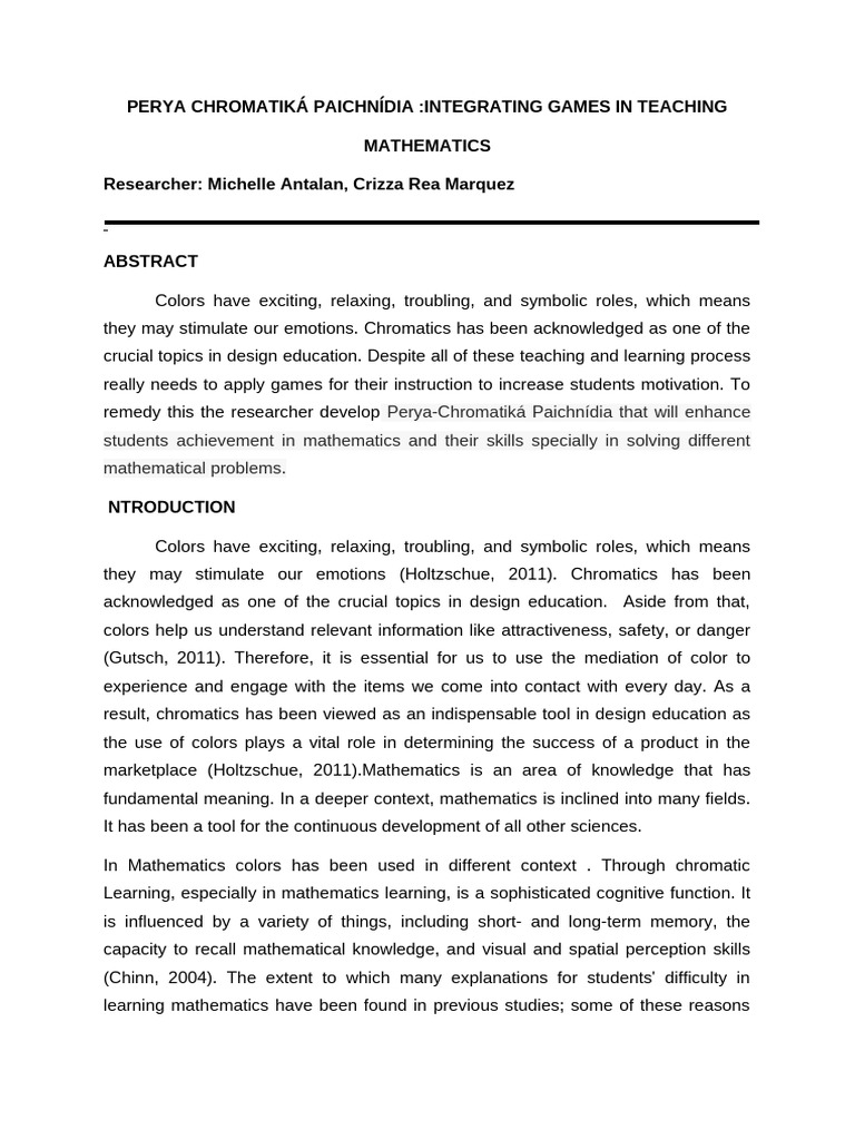Design and Thinking Finals 1 | PDF | Learning | Mathematics