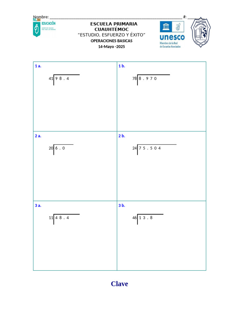 Divisiones OB 14-05-25 | PDF