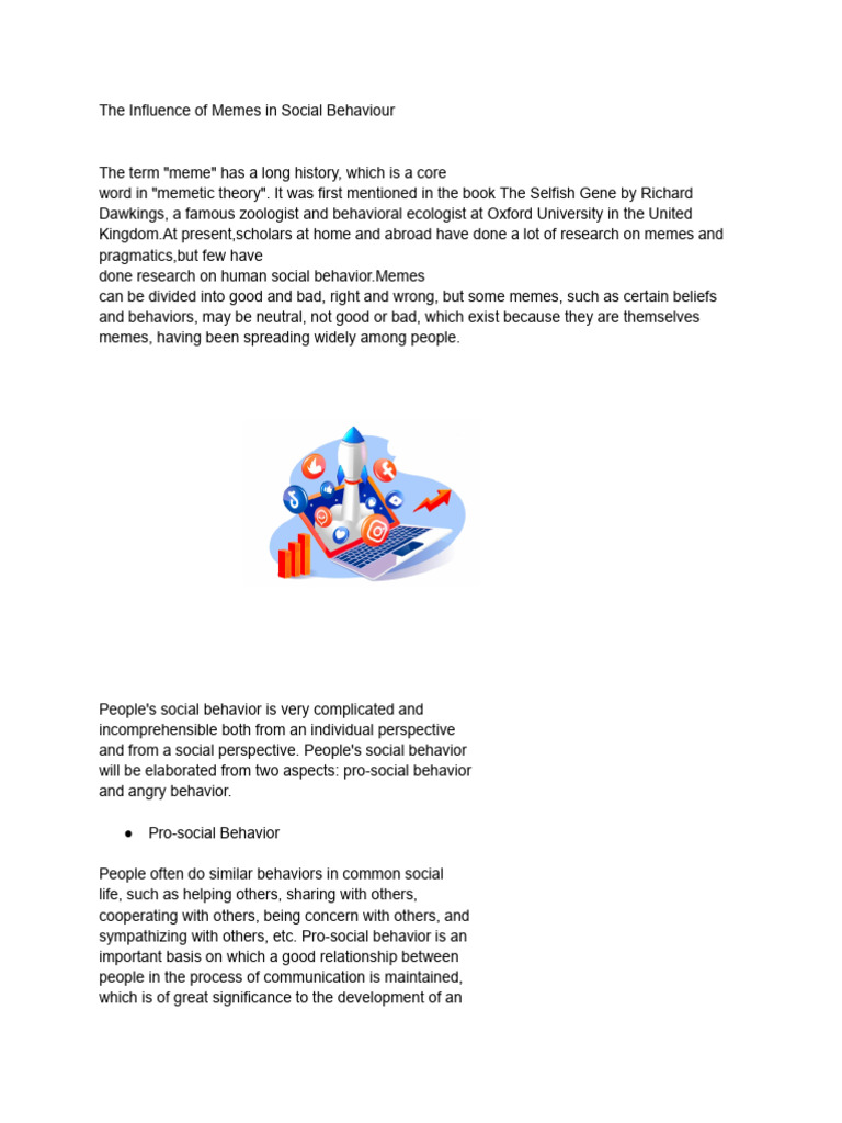 The Influence of Memes in Social Behaviour | PDF | Meme | Anger