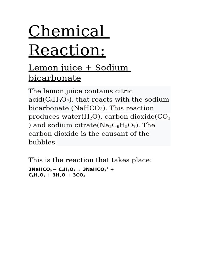 Chemical Reaction | PDF