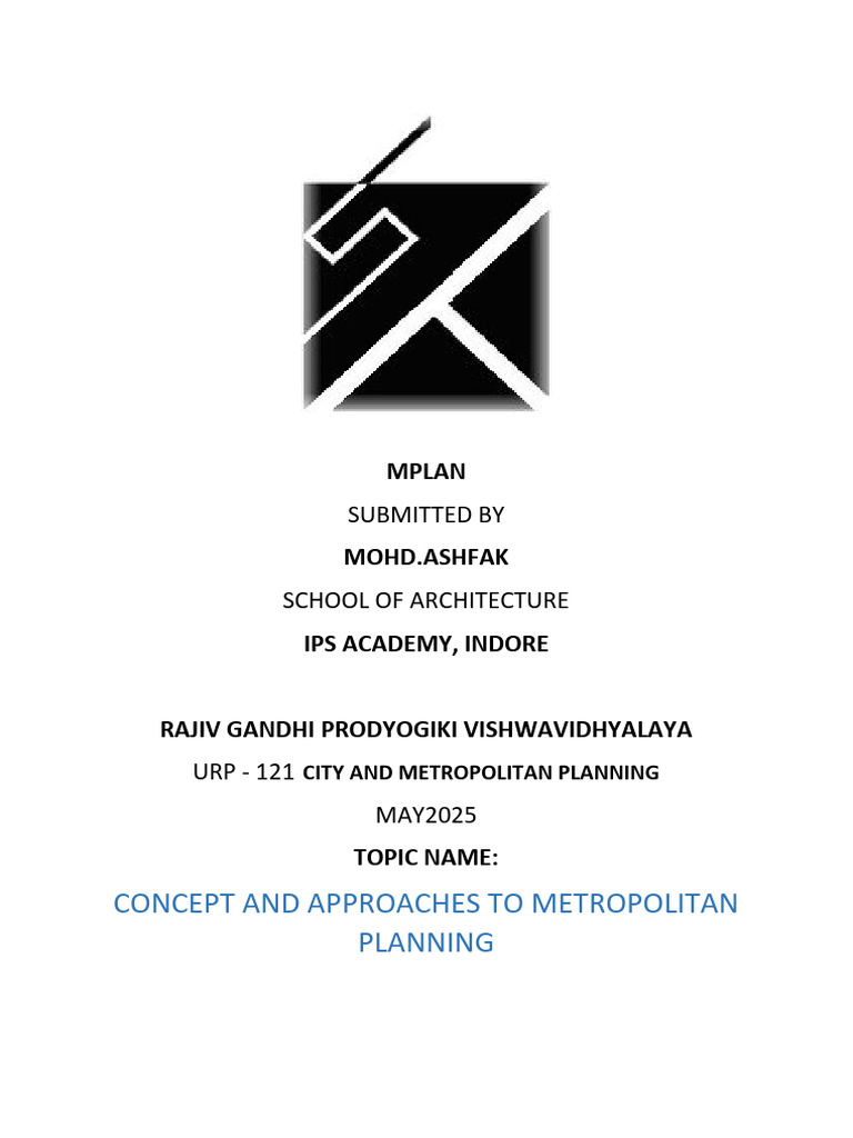 Metropolitan Planning Concepts Explained | PDF | Metropolitan Area ...