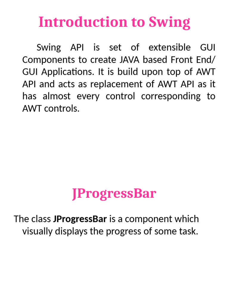 Swing Advance Components | PDF | Object Oriented Programming | Software Development