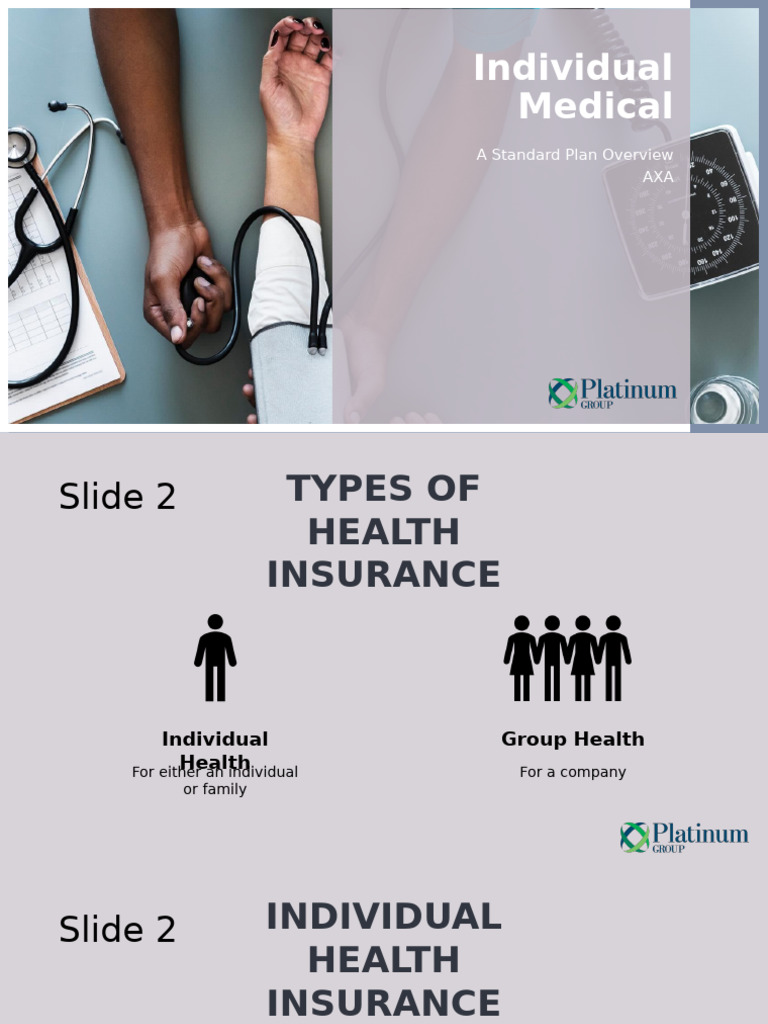 Medical Insurance - Individual - Standard Plan - AXA | PDF