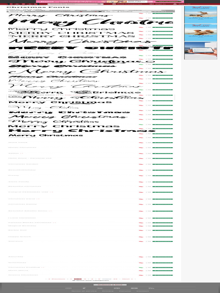 Christmas Fonts Collection | PDF | December Observances | Christmas
