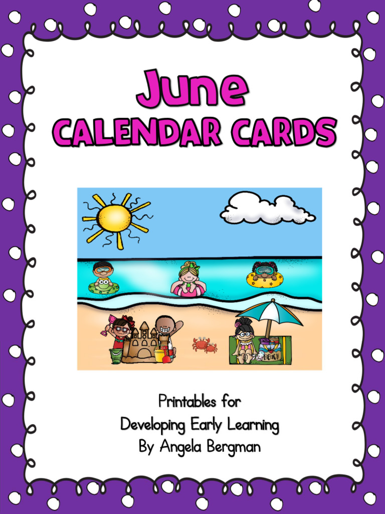 JuneCalendarCardsFREEBIE 1 | PDF