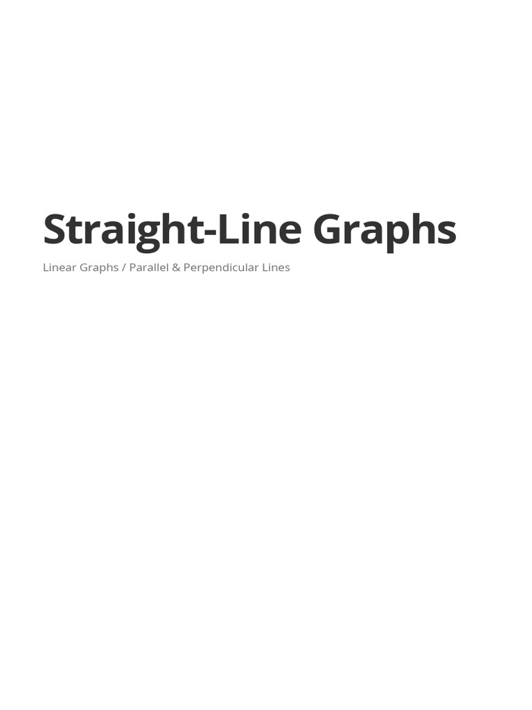 Straight Line Graphs REVISION WORKSHEET 6 | PDF | Line (Geometry ...