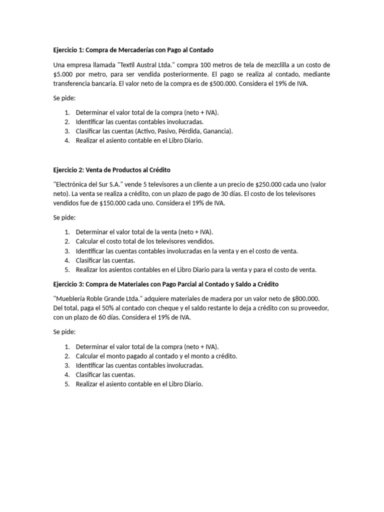 Ejercicio 1 Conta, Iva | PDF