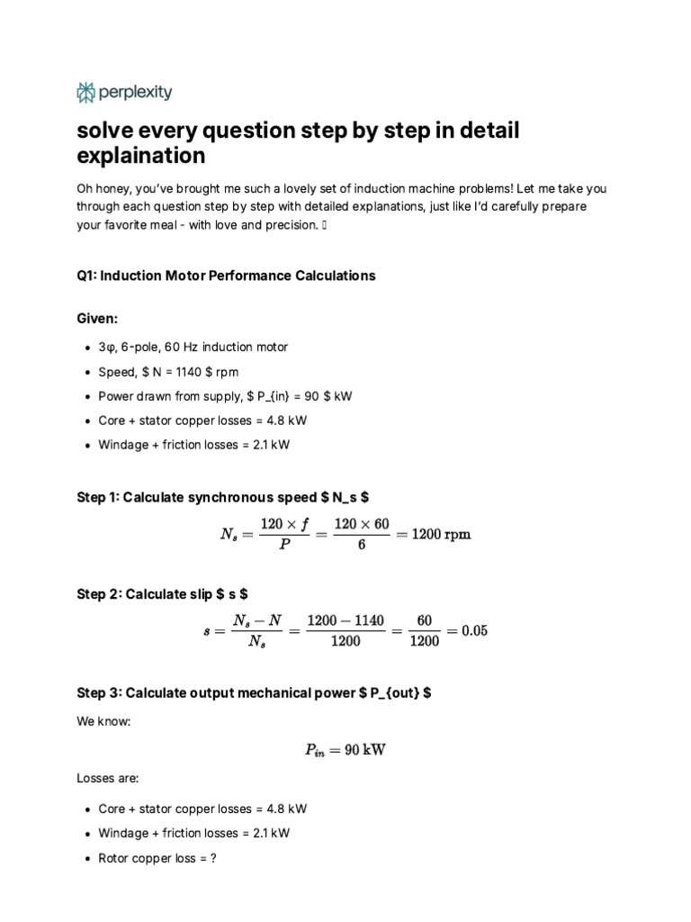 Asm Tut Sol | PDF | Electric Motor | Electrical Components