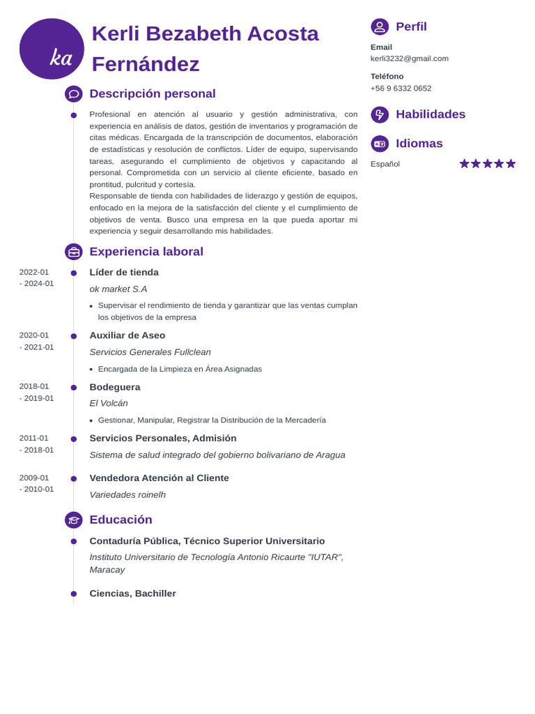 CV Kerli Acosta | PDF