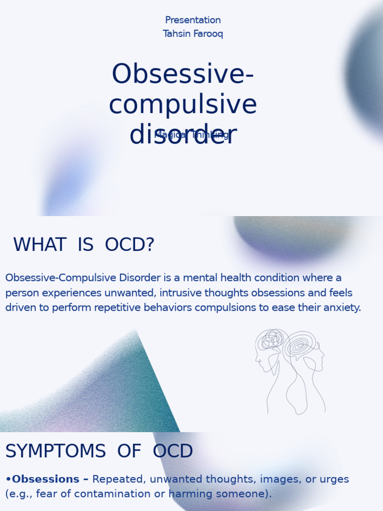 Obsessive-compulsive disorder | PDF | Obsessive–Compulsive Disorder | Human Diseases And Disorders