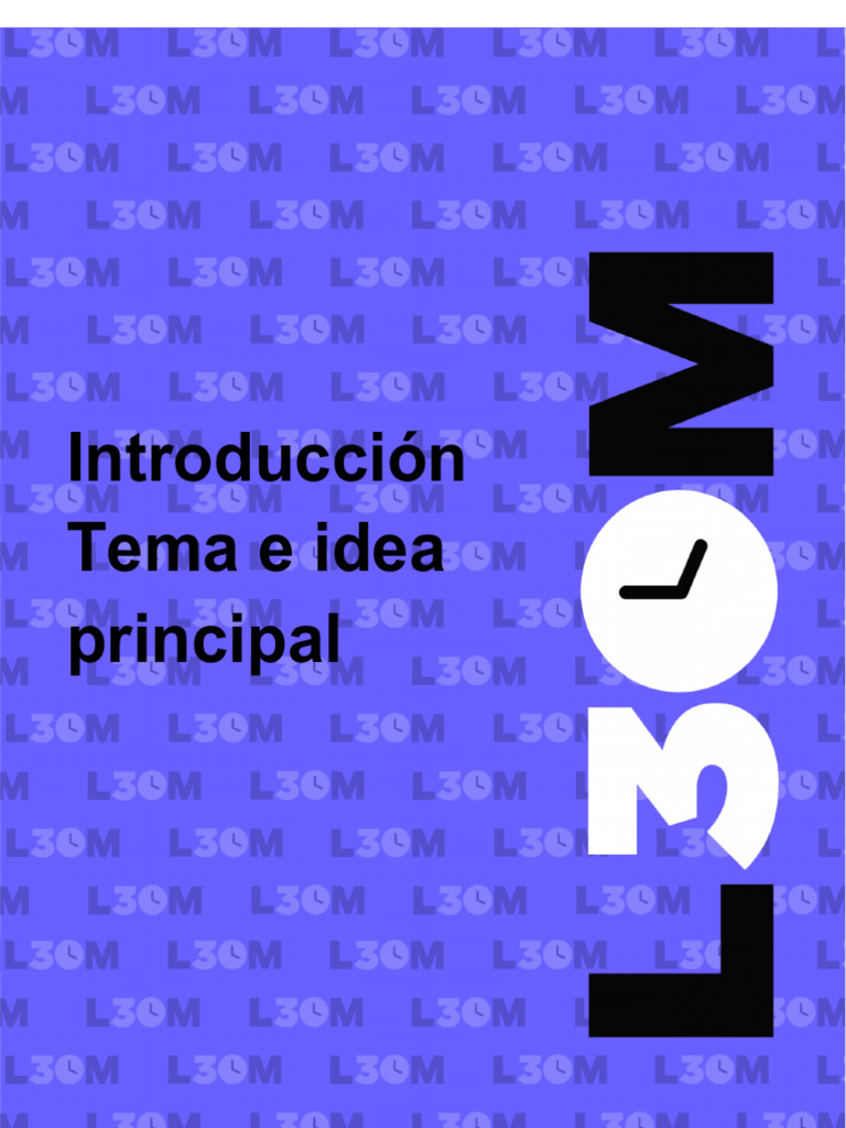 L30M Intro Tema e Idea Principal | PDF | Calígula | Agua subterránea