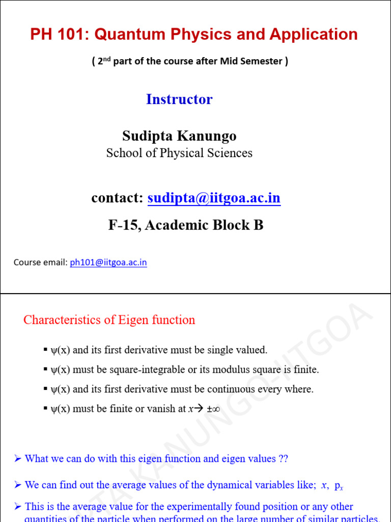 PH101 3 4class | PDF | Physics | Theoretical Physics