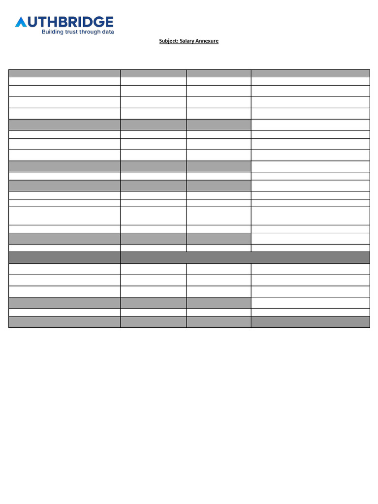 Salary Annexure | PDF