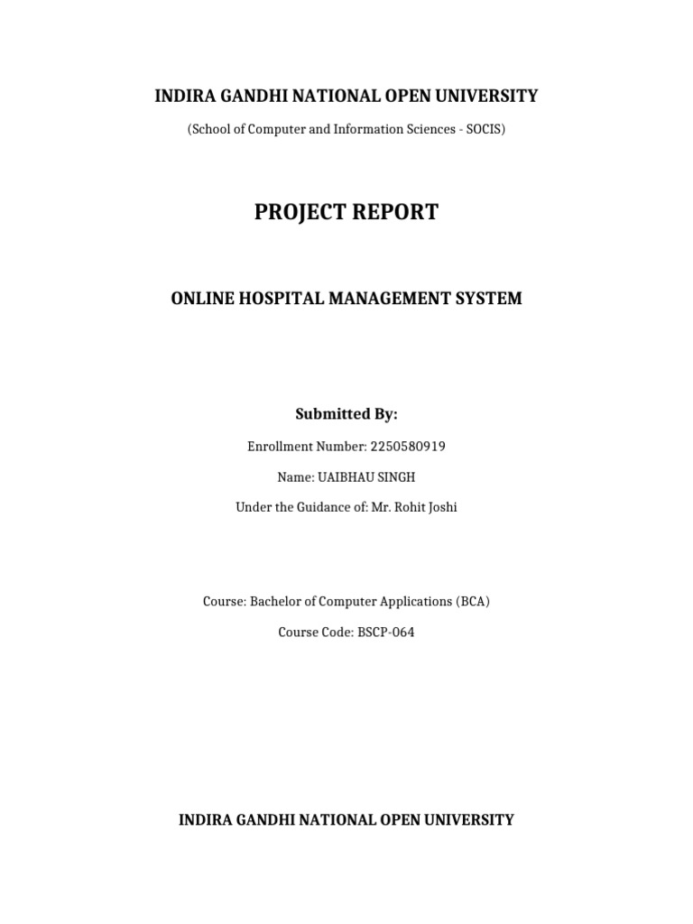 Project Report Cover | PDF