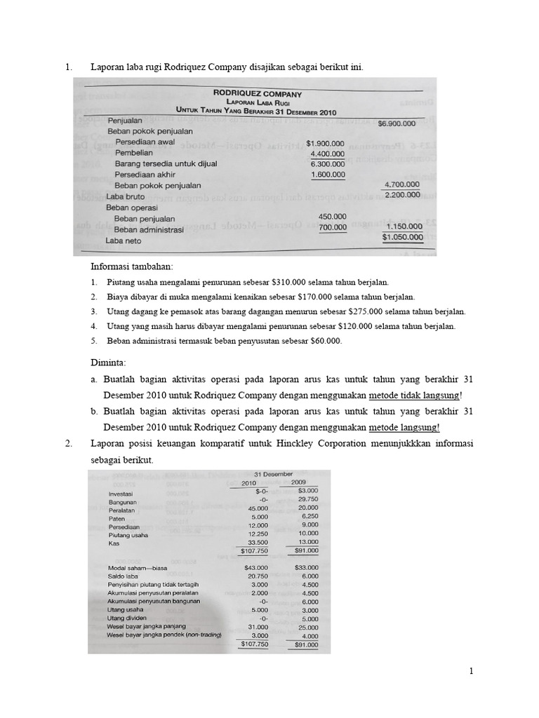 Tugas AKM - Laporan Arus Kas | PDF