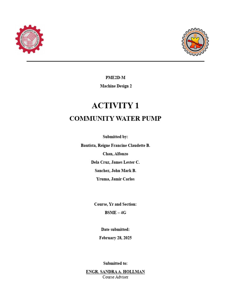 Community Water Pump Belt Drive Design | PDF | Belt (Mechanical ...