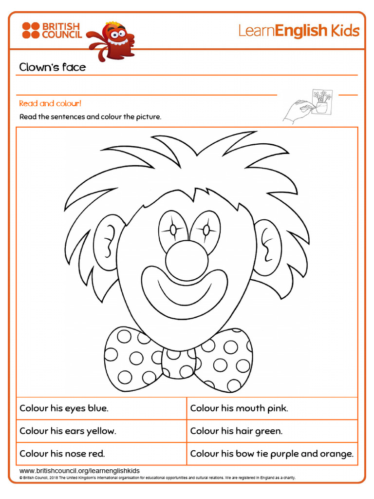 Clown Coloring Activity for Kids | PDF
