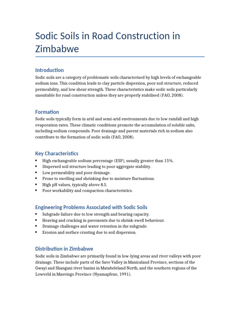 Sodic Soils Zimbabwe Case Study | PDF | Soil | Sodium