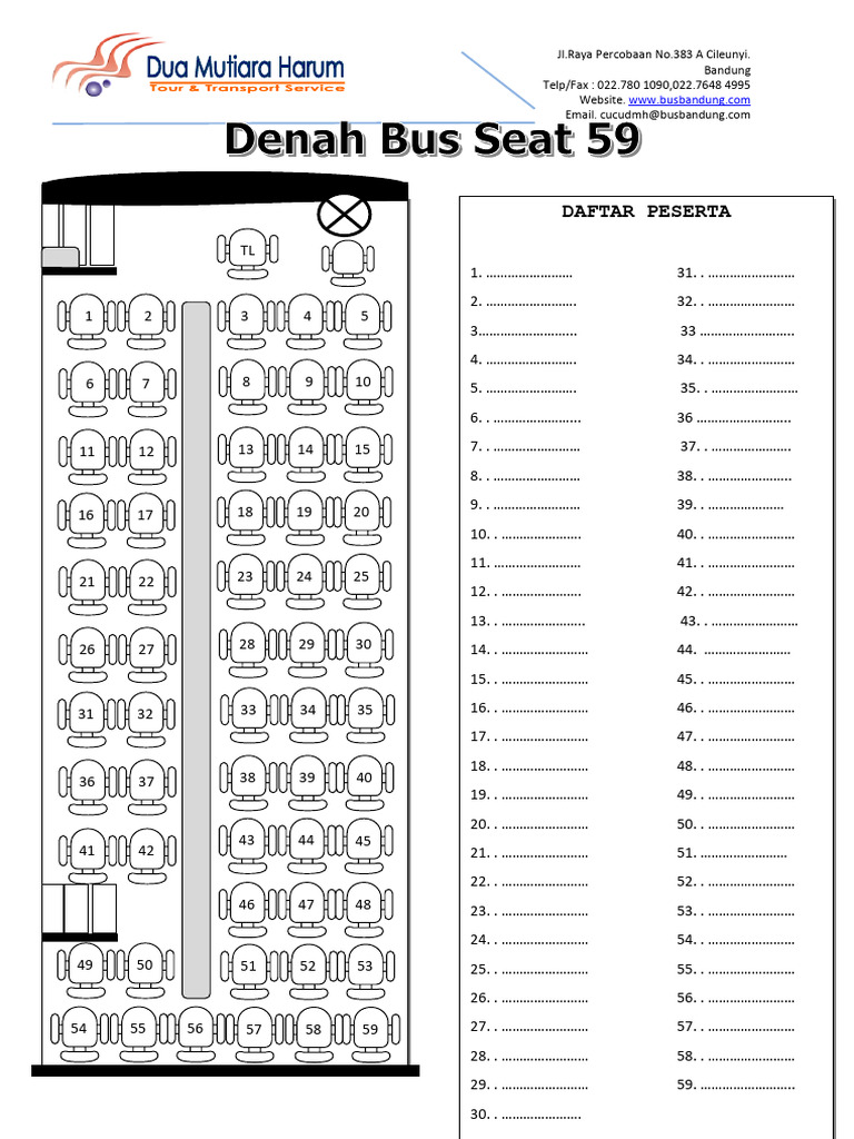 Denah Bis Seat 59 | PDF