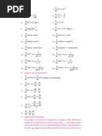 Class 12 Derivative Formulas | PDF