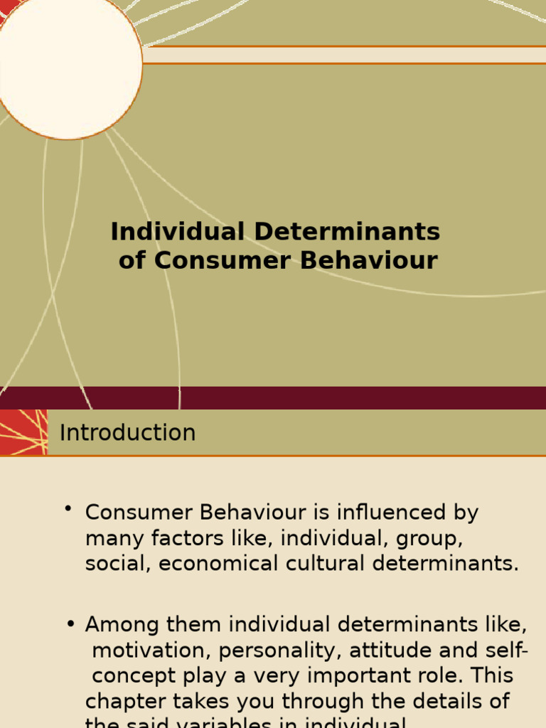 Individual Determinants of CB | PDF | Motivational | Motivation